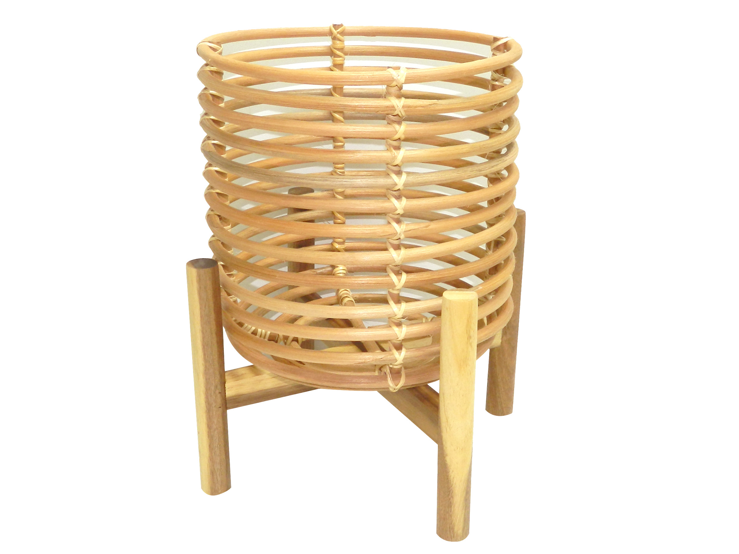 Rattan cane planter